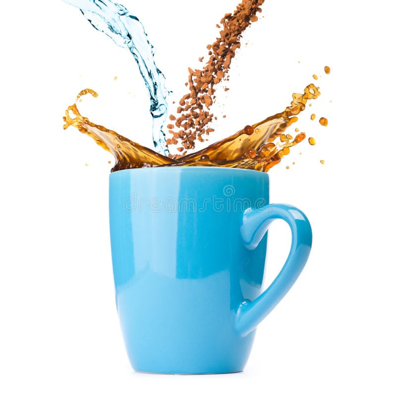 Splashing coffee stock image. Image of stream, splashing - 31379917