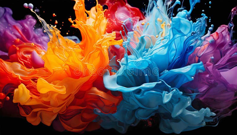 Splashing colors stock illustration. Illustration of transformation ...