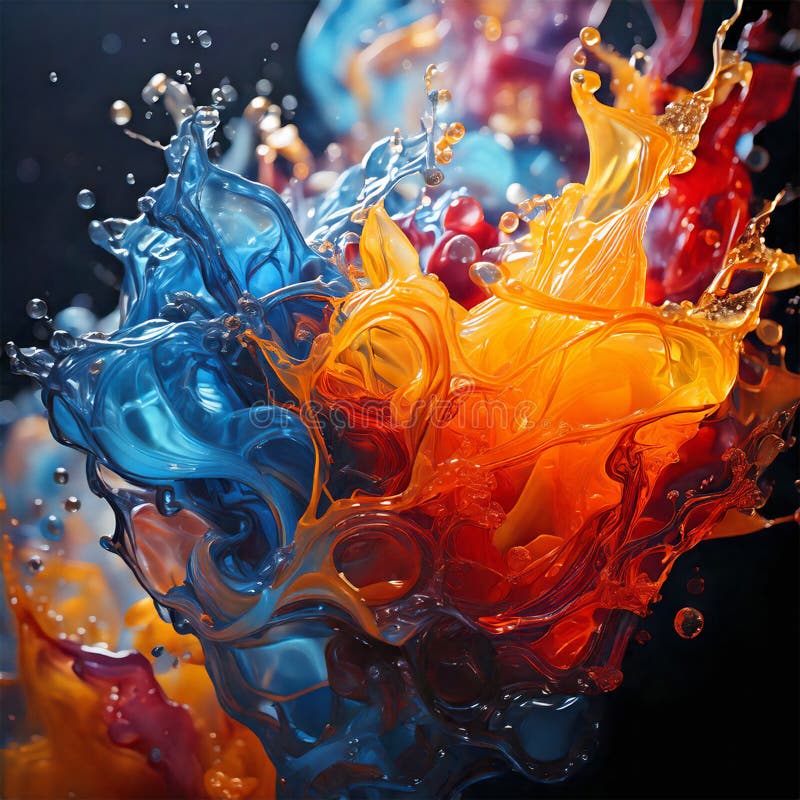 Splashing colors stock illustration. Illustration of background - 353665379