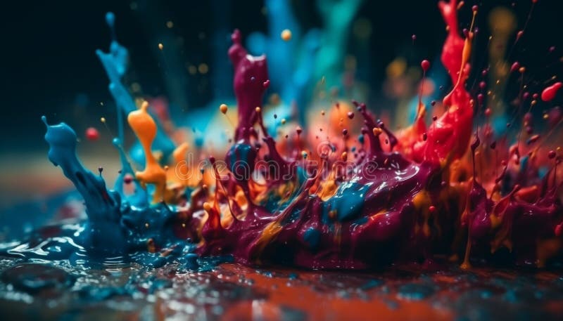 Splashing Colors Mix in Liquid Motion, Underwater Fun Generated by AI ... Splashing Colors Mix in Liquid Motion, Underwater Fun Generated by AI ...