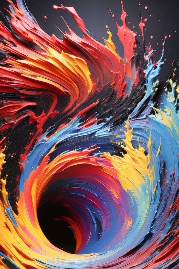 The Splashing Different Colors the Generative Ai Stock Illustration ... The Splashing Different Colors the Generative Ai Stock Illustration ...
