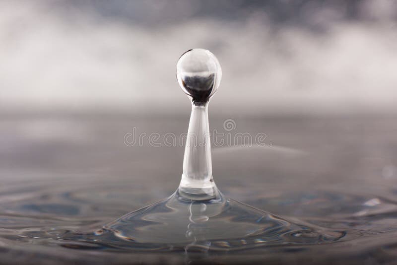 Splashing a drop of water. stock photo. Image of drip - 254793196