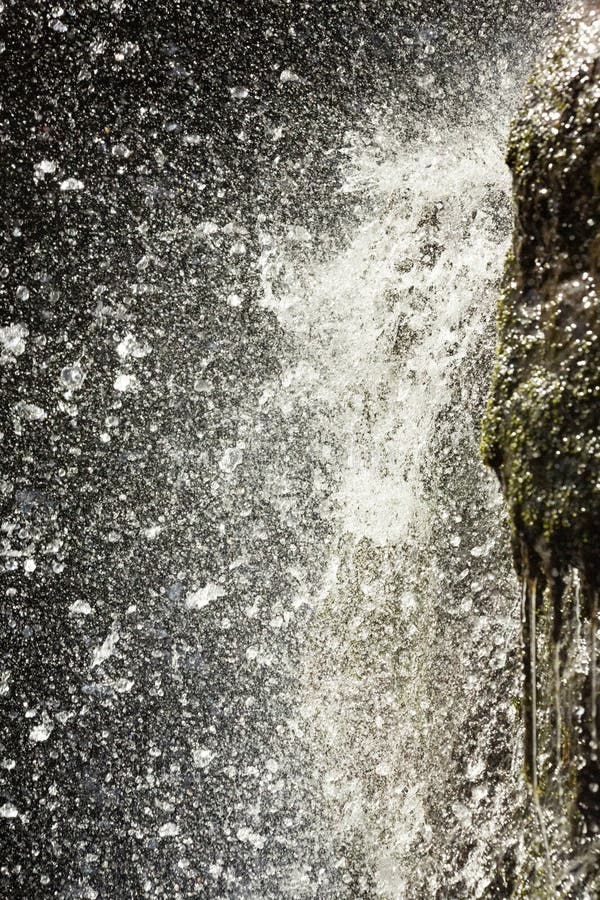 Splashing Drops in a Waterfall Revealed by High Shutter Speed Stock ...