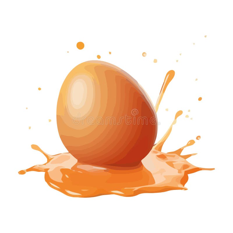 Splashing Egg Liquid Design Icon Stock Vector - Illustration of food ...