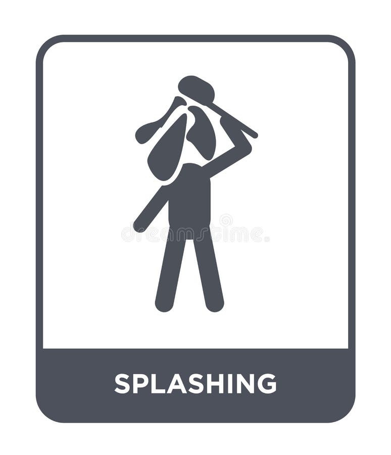 Splashing Icon in Trendy Design Style. Splashing Icon Isolated on White ...
