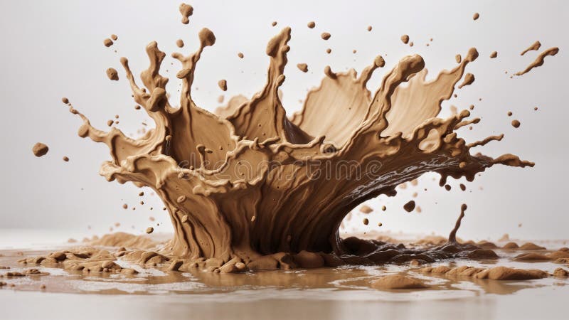 Splashing Mud Isolated on a White Background. Stock Illustration ...