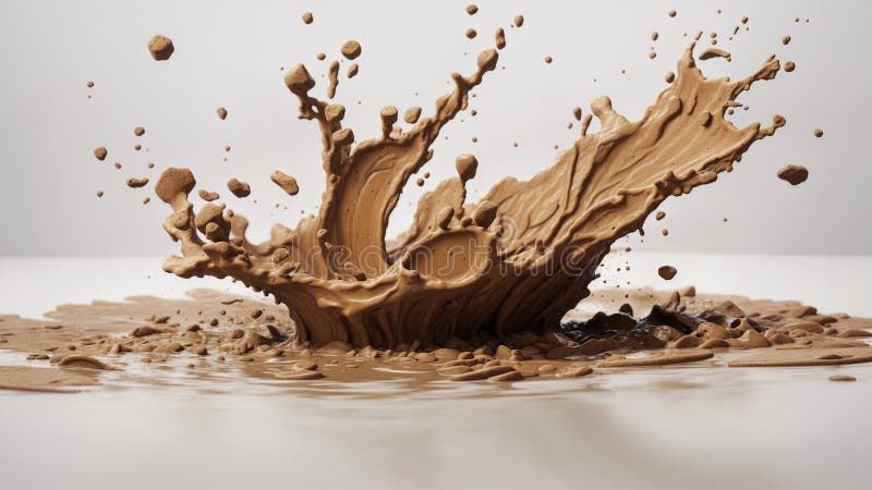 Splashing Mud Isolated on a White Background. Stock Illustration ...