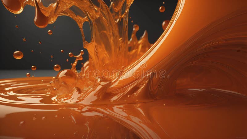 Splashing Orange Liquid Texture Background Illustration Stock ...