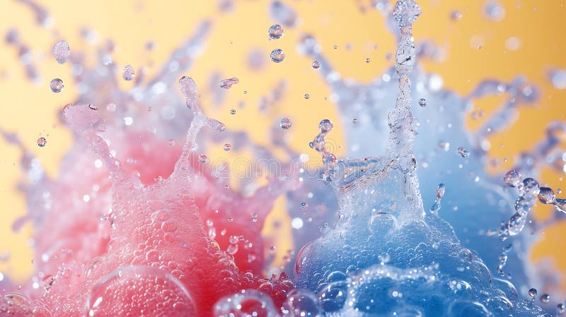 Splashing Pastel Color and Drops Stock Illustration - Illustration of ...