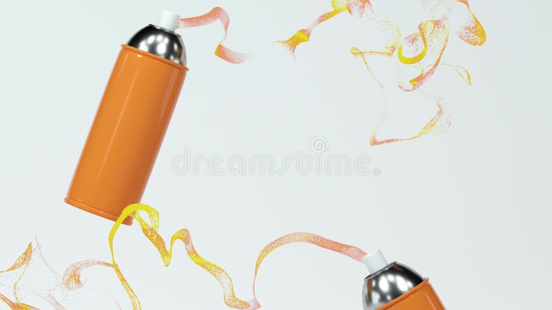 Splashing Powder Particles Coming from the Spray Can, 3d Rendering ...