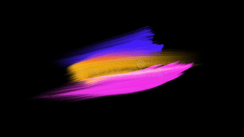 Splashing Rainbow Paint Brushes on Black Gradient Stock Footage - Video ...