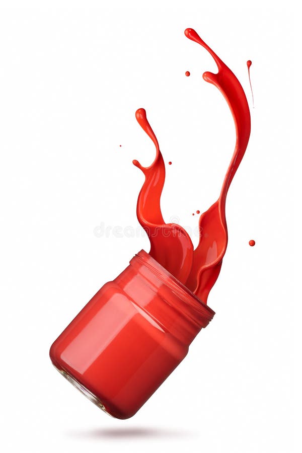 Splashing red ink stock illustration. Illustration of isolated - 25130538