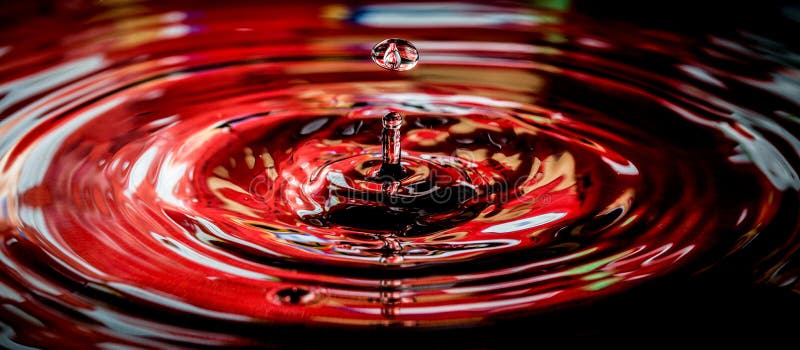 Splashing red water drops stock photo. Image of decorative - 41061004