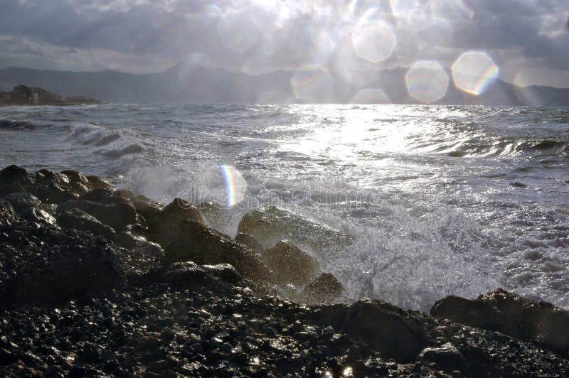 Splashing sea water stock image. Image of abstract, power - 22312153