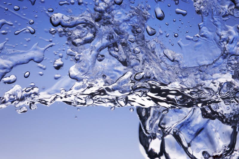 Splashing water stock image. Image of macro, blue, clear - 16092647