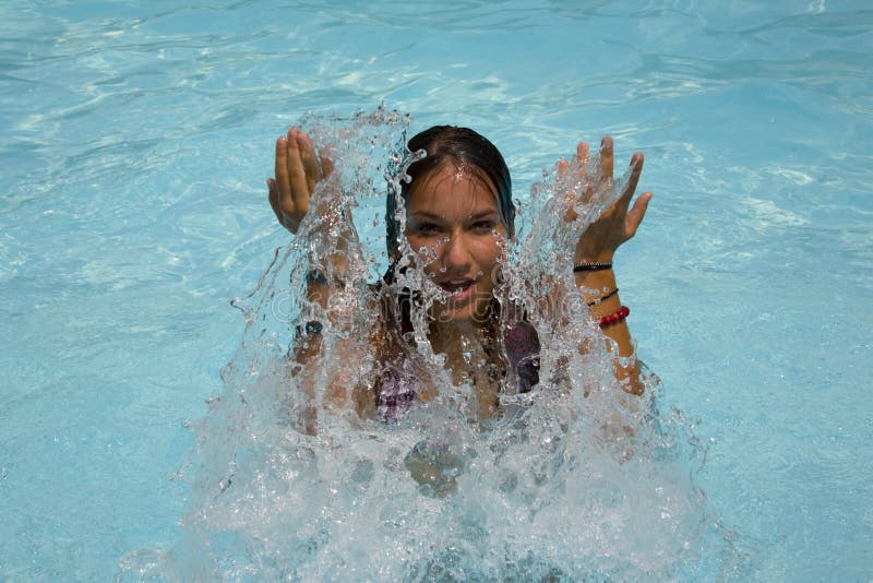 Splashing Water stock photo. Image of play, water, pool - 5859166