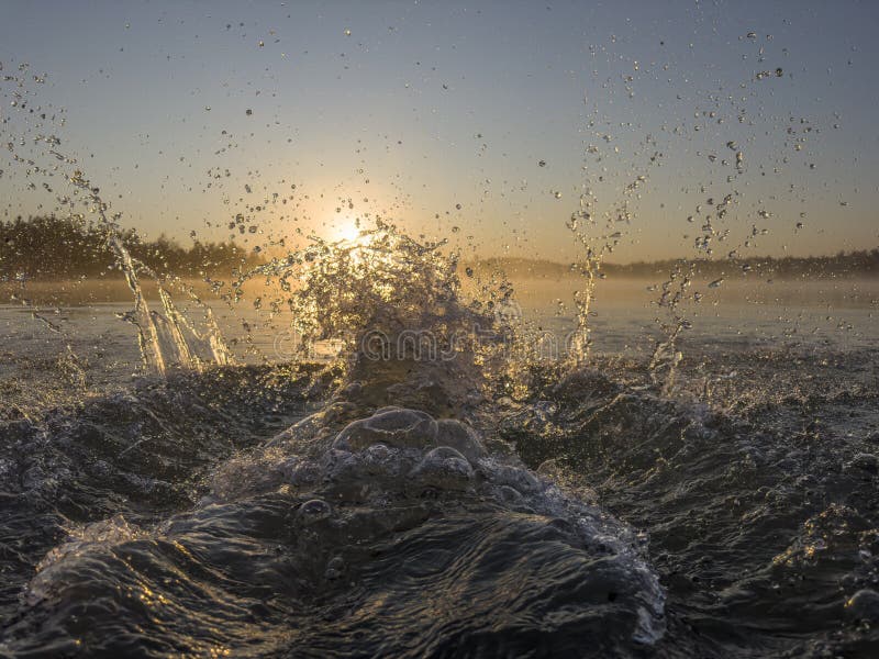 Splashing of Water Droplets and Reflection of Sunlight on the Drops ...