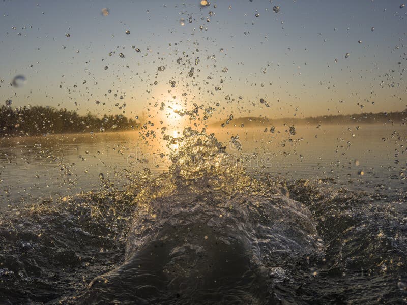 Splashing of Water Droplets and Reflection of Sunlight on the Drops ...