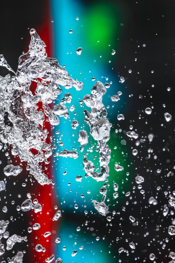 Splashing Water with Drops As an Abstract Background Stock Photo ...