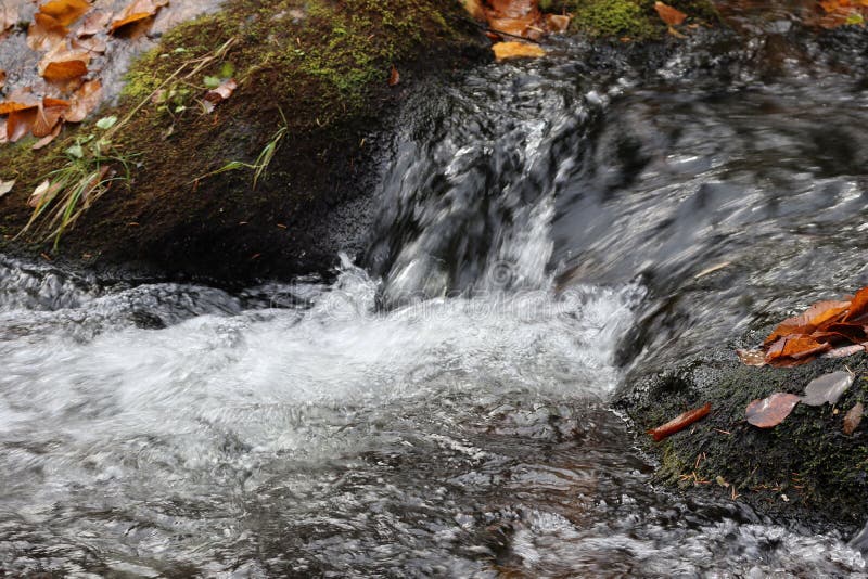 Splashing Water of the Rocky River in the Woods Stock Photo - Image of ...