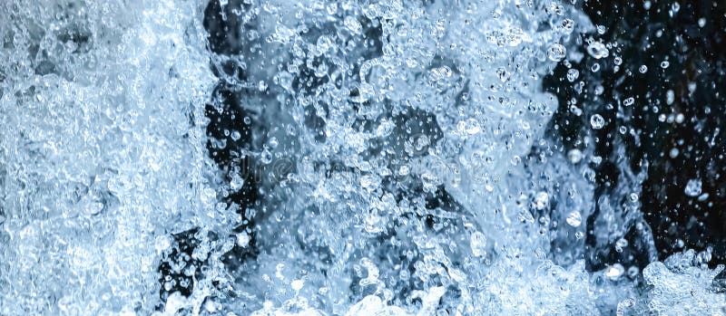 Splashing Water in a Waterfall Stock Photo - Image of close, light ...