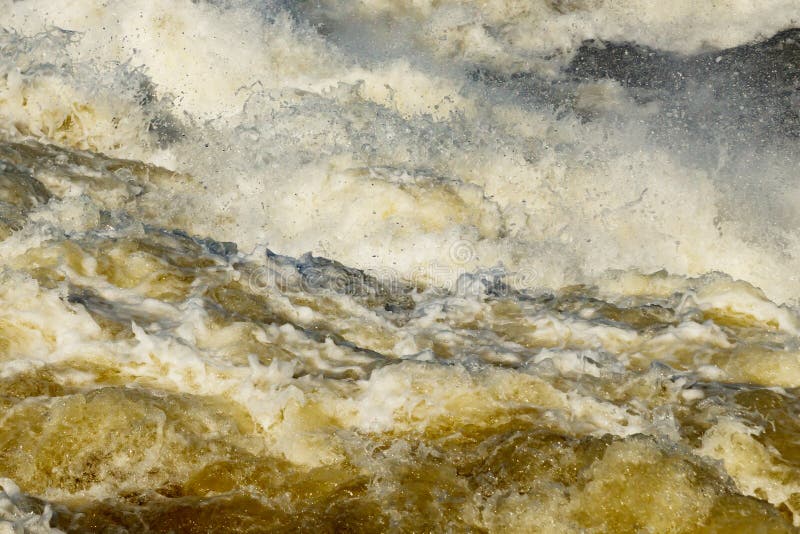 Splashing Water Waves on the Fast River Stock Image - Image of wave ...