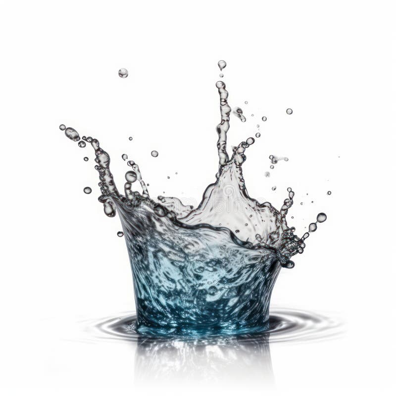Splashing Water on White Background . Stock Illustration - Illustration ...