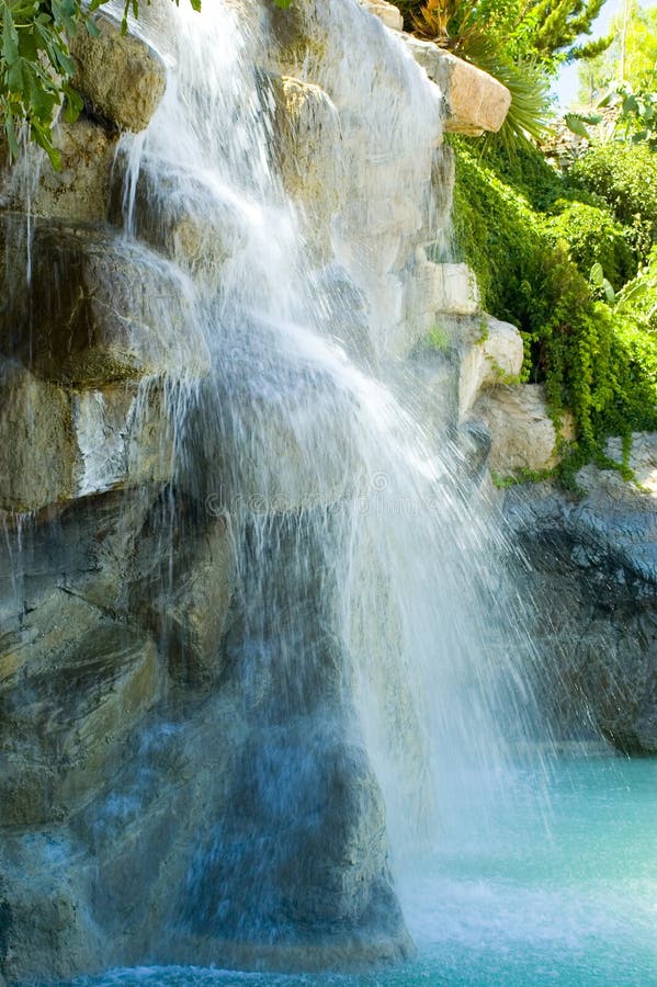 Splashing waterfall stock photo. Image of water, green - 2807538