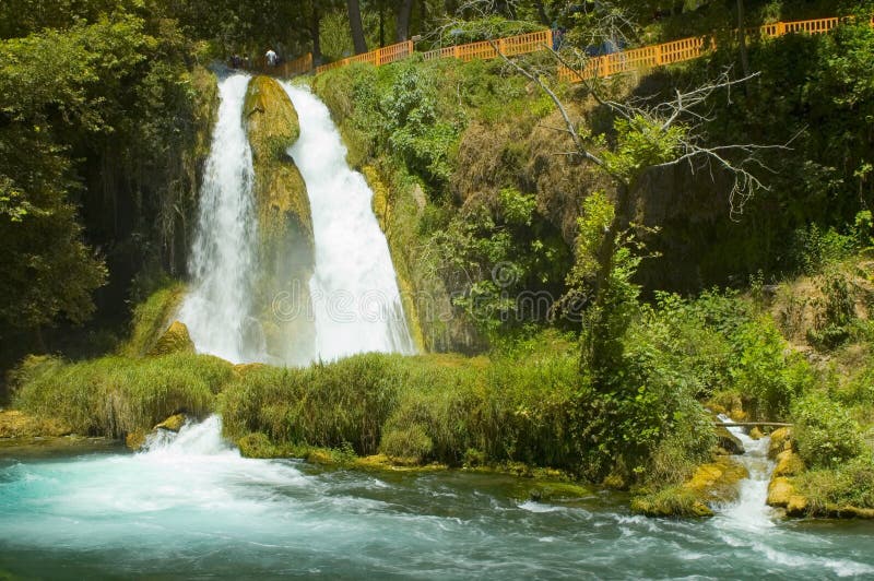 Splashing waterfall stock photo. Image of green, blue - 2891198