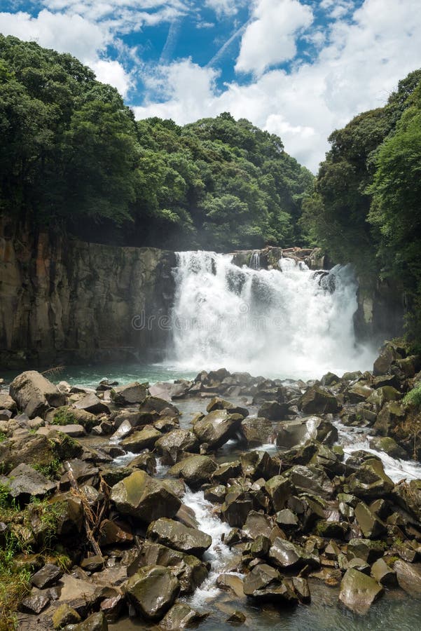 Splashing waterfall stock image. Image of landscape - 168178459