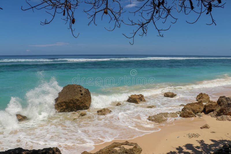 Splashing Waves on Shore. Waves Splashing Sea Beach Stock Image - Image ...