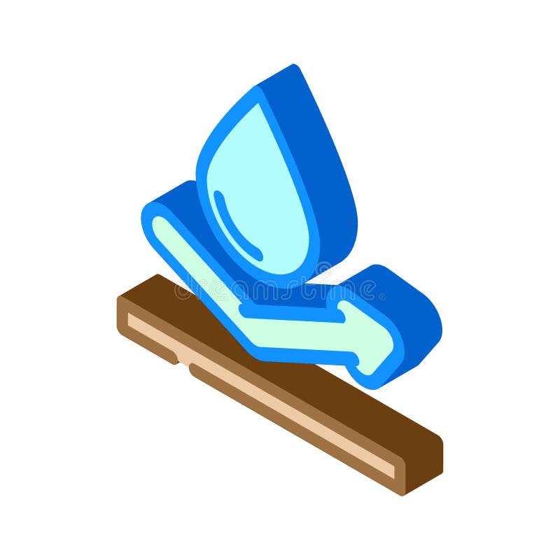 Splashproof Product Label Caution Isometric Icon Vector Illustration ...