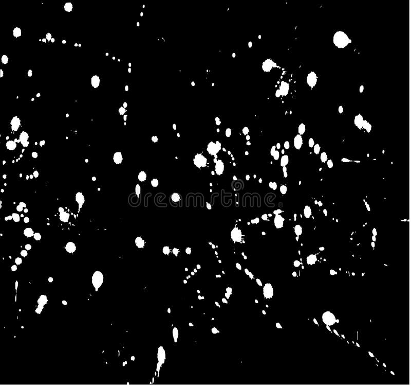 White Paint Splatter on Black Background Stock Illustration ...