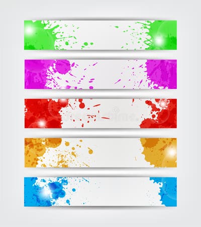 Splat Banners stock vector. Illustration of element, green - 28916471