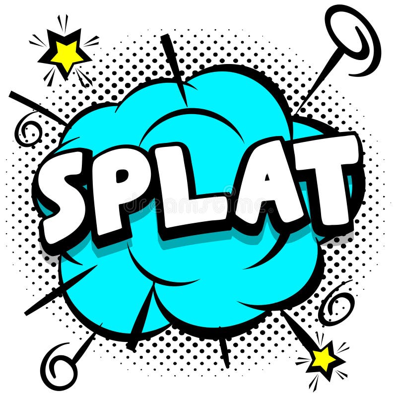Splat Comic Bright Template with Speech Bubbles on Colorful Frames ...