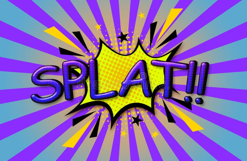 SPLAT Comic Speech 3d Text Style Effect High Resolution Stock Vector ...