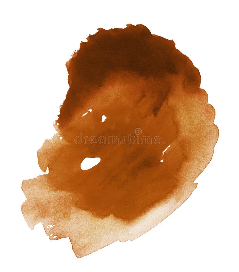 Splat Grande Da Aquarela De Brown Ilustração Stock - Ilustração de ...
