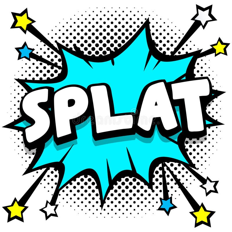 Splat Pop Art Comic Speech Bubbles Book Sound Effects Stock Vector ...