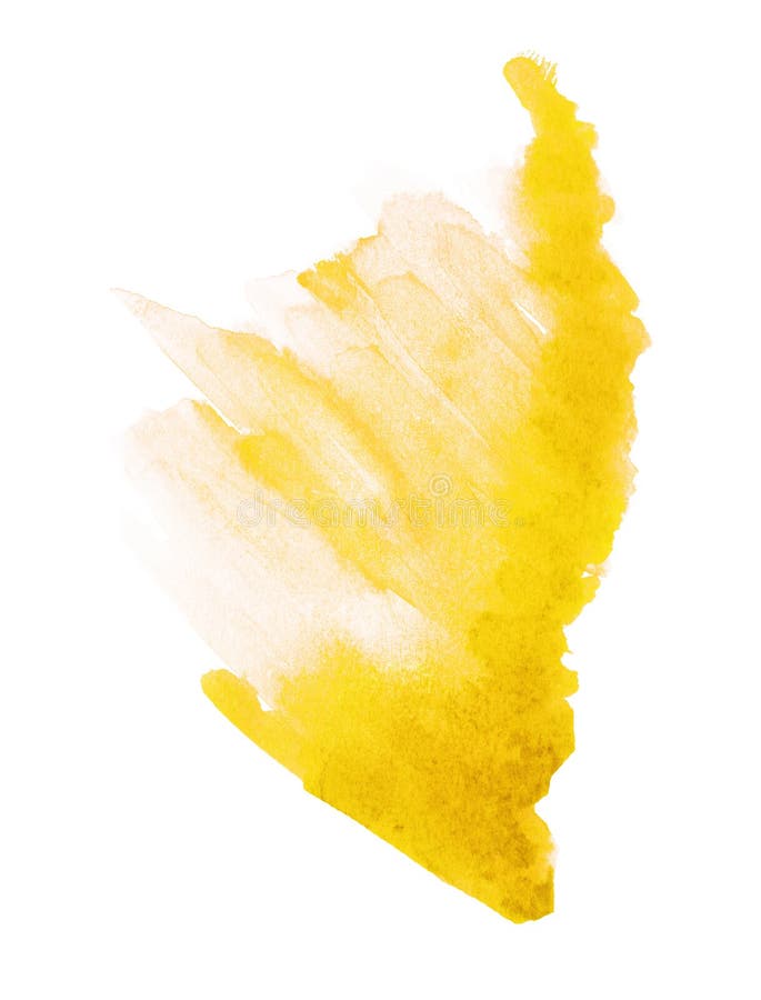 Splat of Yellow Watercolor stock illustration. Illustration of creative ...