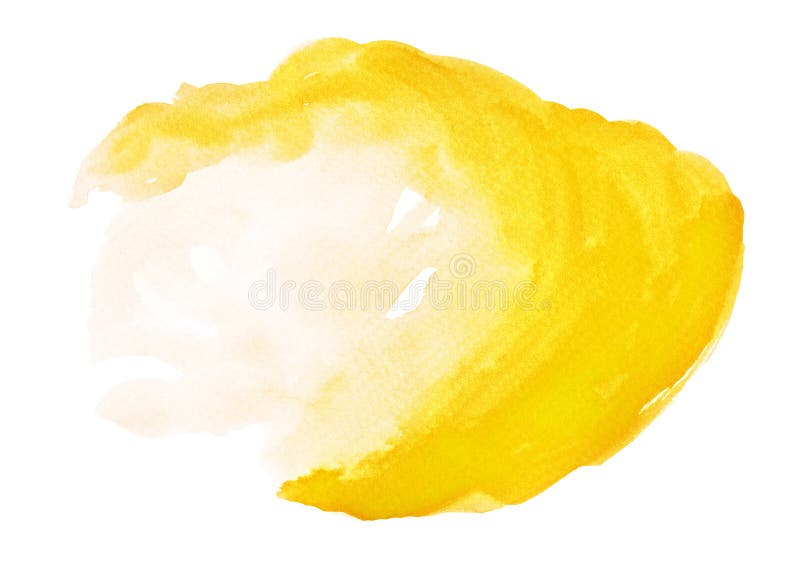 Splat of Yellow Watercolor stock illustration. Illustration of beauty ...
