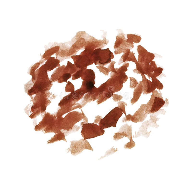 Splatter of Brown Watercolor Stock Illustration - Illustration of ...
