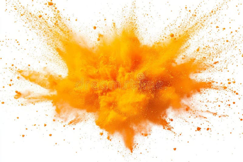 Splatter of Colored Dust Powder Isolated on a White Background with a ...