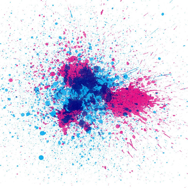 Splatter colorido da tinta ilustração stock. Ilustração de pancada ...
