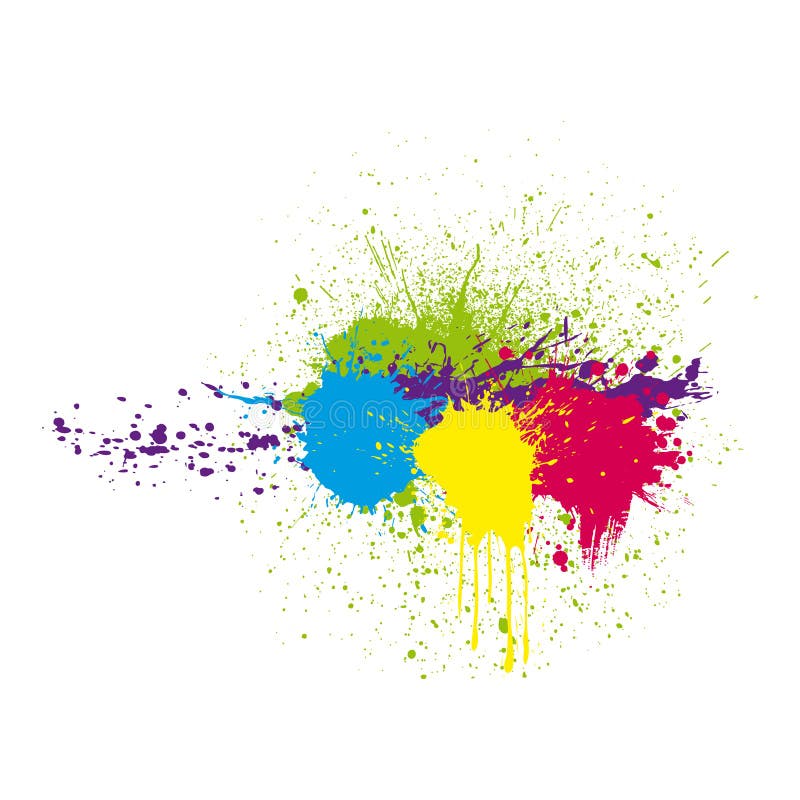 Splatter da tinta da cor ilustração do vetor. Ilustração de textura ...