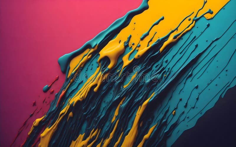 Splatter Paint Rainbow Art stock illustration. Illustration of flowing ...