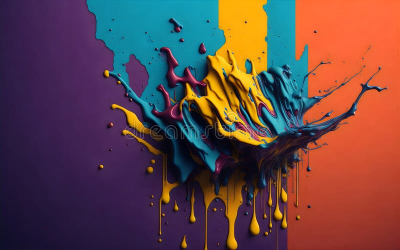 Splatter Paint Rainbow Art stock illustration. Illustration of paint ...