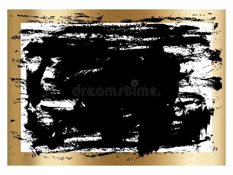 Splatter in Rectangle Shape Set. Paintbrush Splash, Brushstroke Black ...