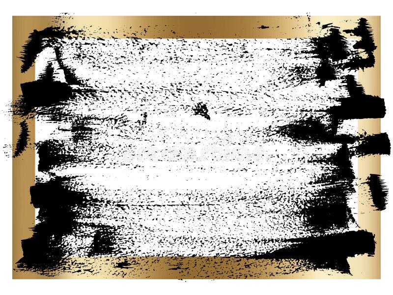 Splatter in Rectangle Shape Set. Paintbrush Splash, Brushstroke Black ...