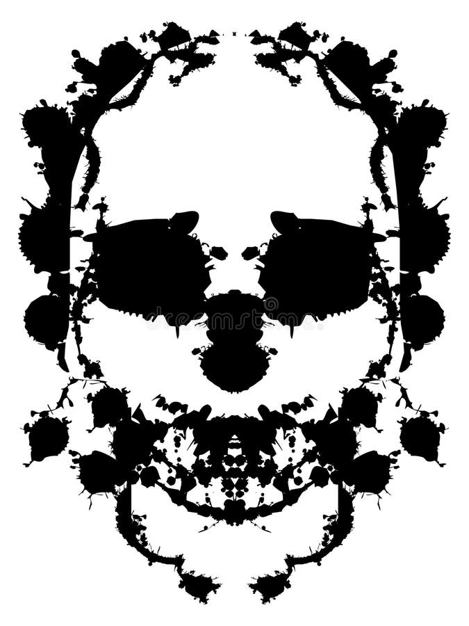 Splatter skull stock vector. Illustration of rorschach - 6545275