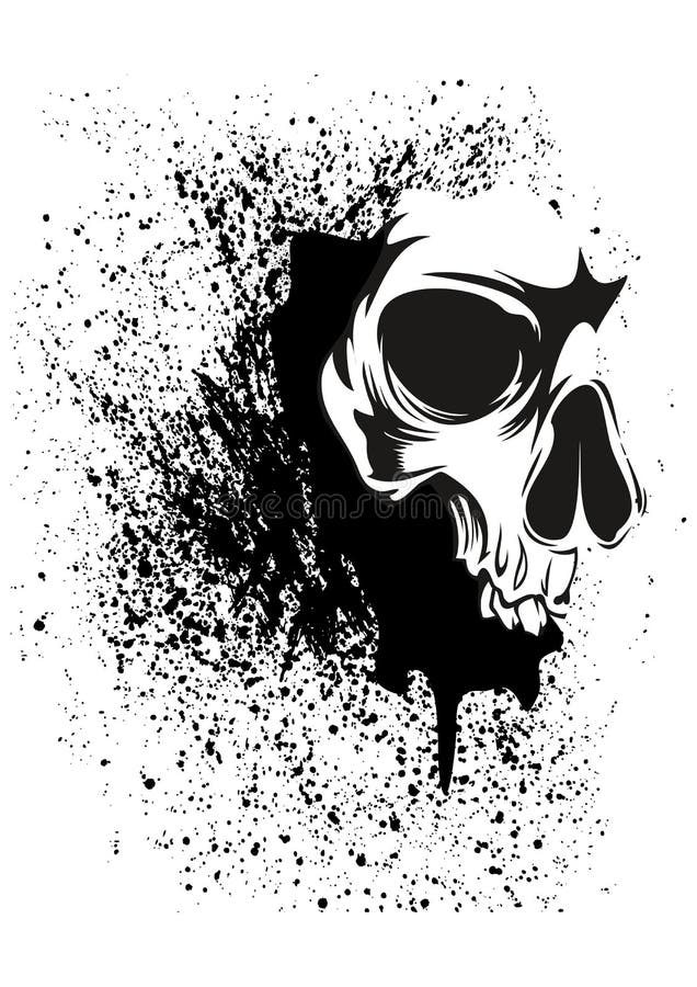 Splatter skull stock vector. Illustration of devil, grunge - 39723981